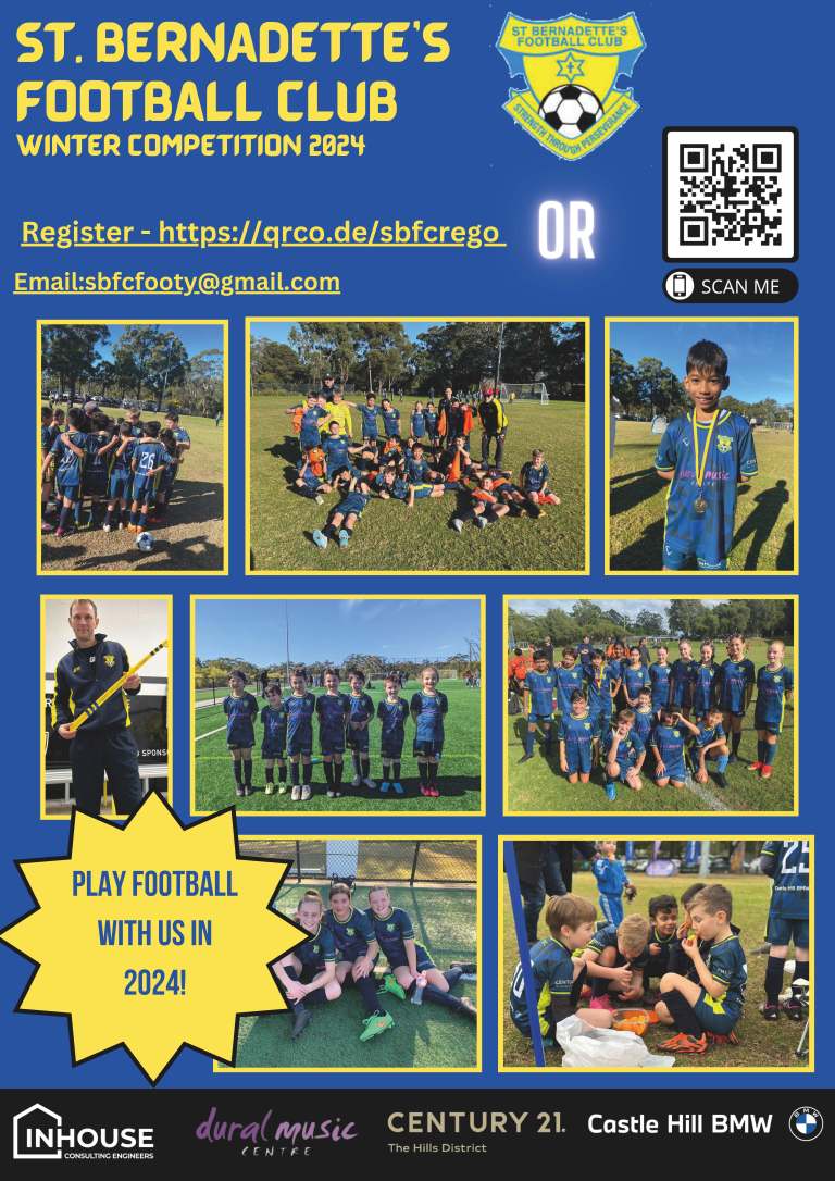 Season 2024 Registration – Now Open! – St. Bernadette’s Football Club ...